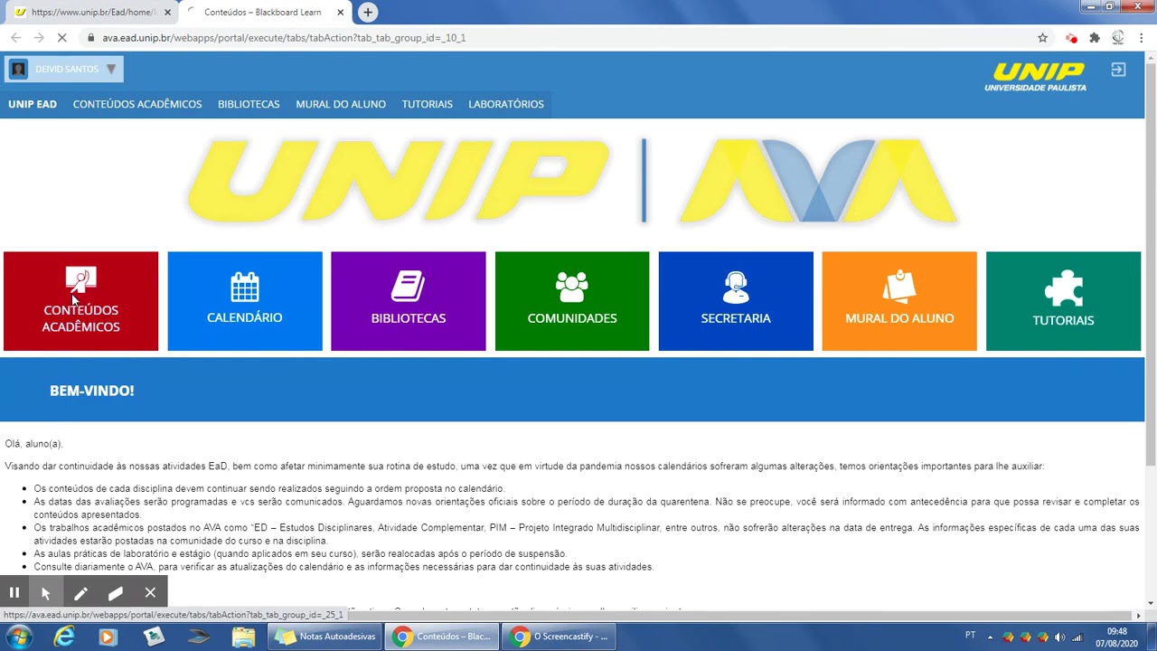 Como acesso meu portal UNIP? - YouTube