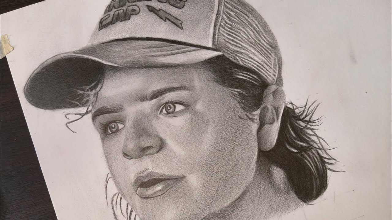Drawing of Dustin Henderson from Stranger things - YouTube