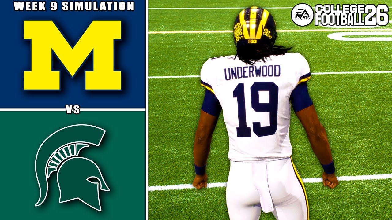 Michigan vs Michigan State Week 9 Simulation (CFB 26) - YouTube