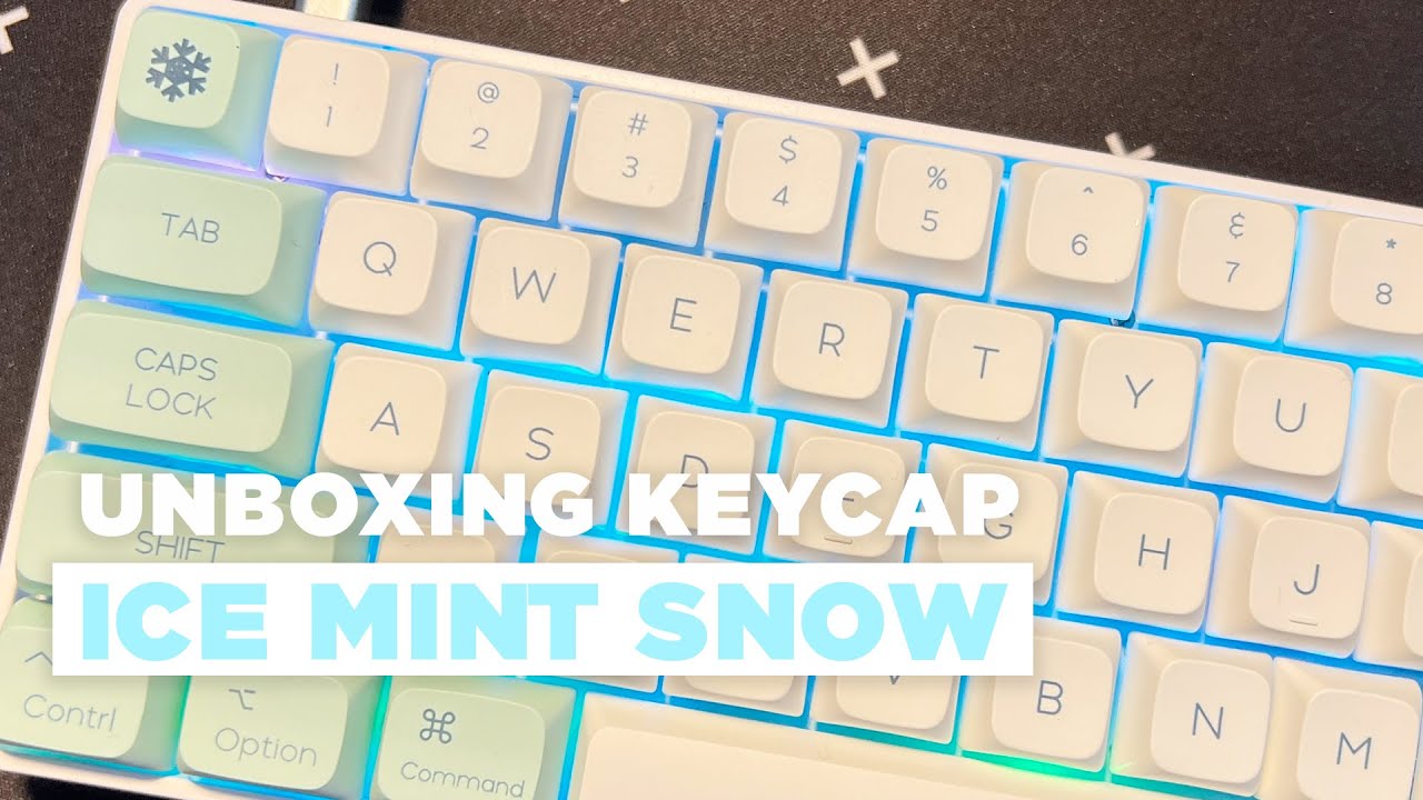 ASMR | Unboxing ICE MINT SNOW keycap set - Gõ phím thư giãn | Turn / 진주 ...