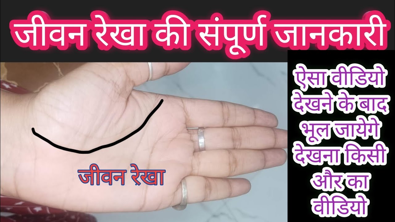 जीवन रेखा की संपूर्ण जानकारी. Life line in hand. jivan rekha. Life line ...