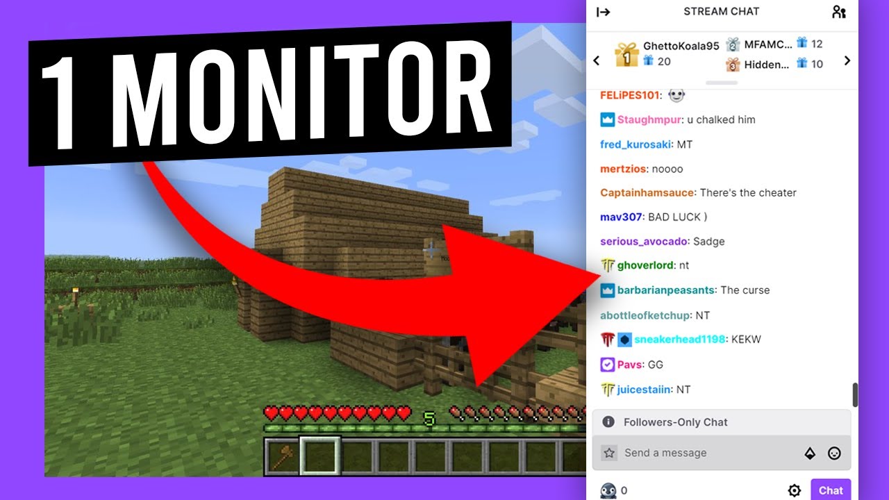 How To View Twitch Chat While Streaming With ONE MONITOR (See Chat in ...