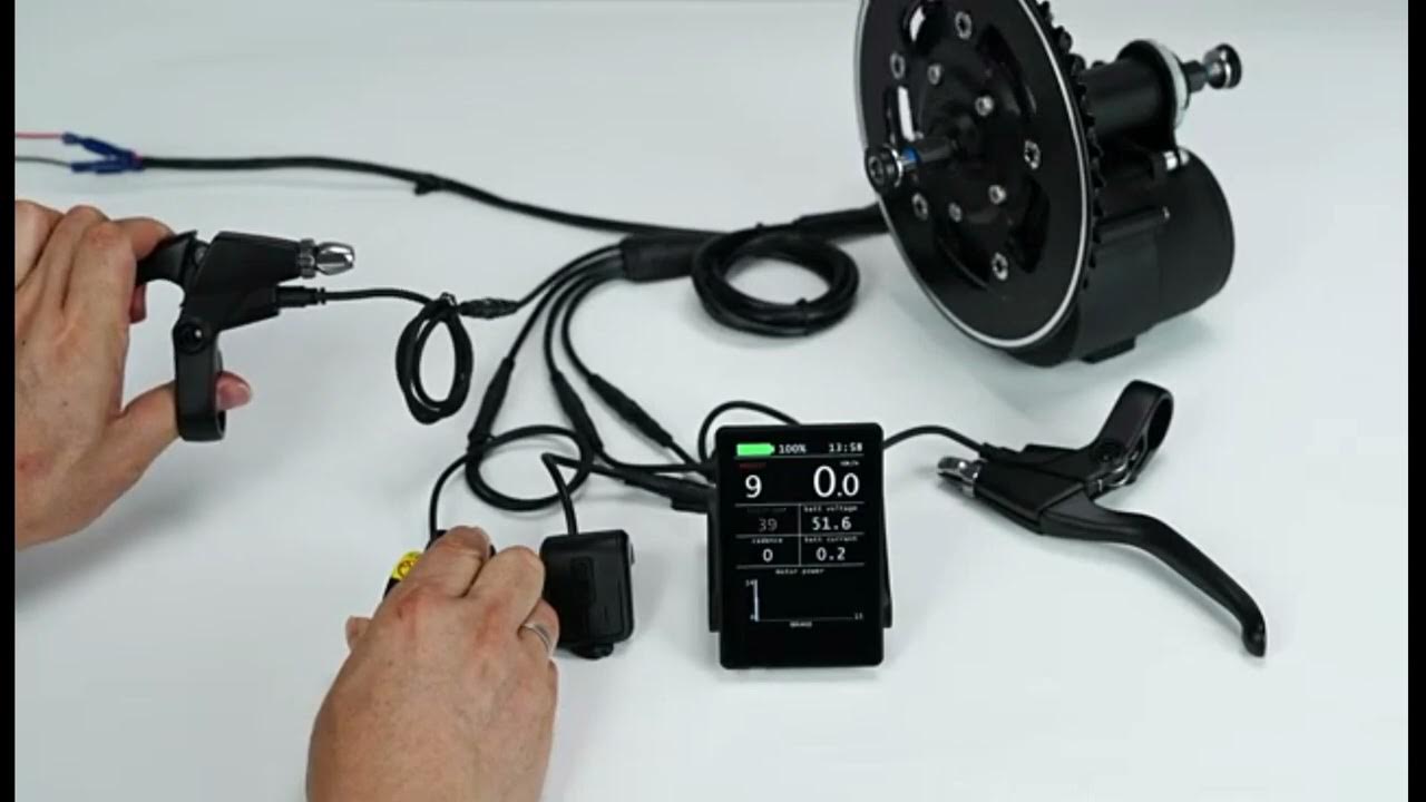 tongsheng tsdz2b mid motor 1T4 860c display - YouTube