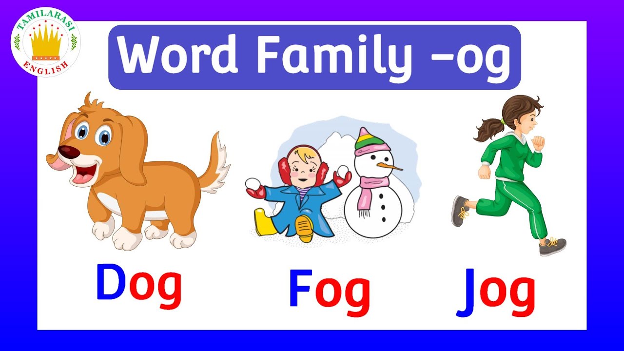 Word Family -og| English Reading Practice for kids |Tamilarasi English ...