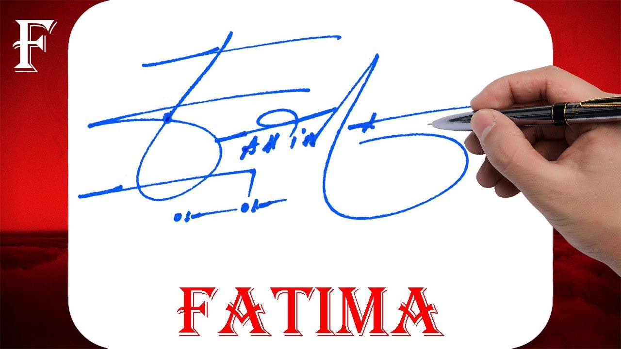 Fatima Name Signature Style | F Signature Style | Signature Style of My ...