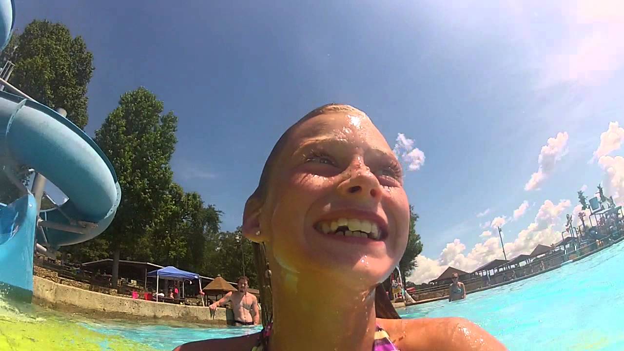 hannah on slide at spring valley beach - YouTube