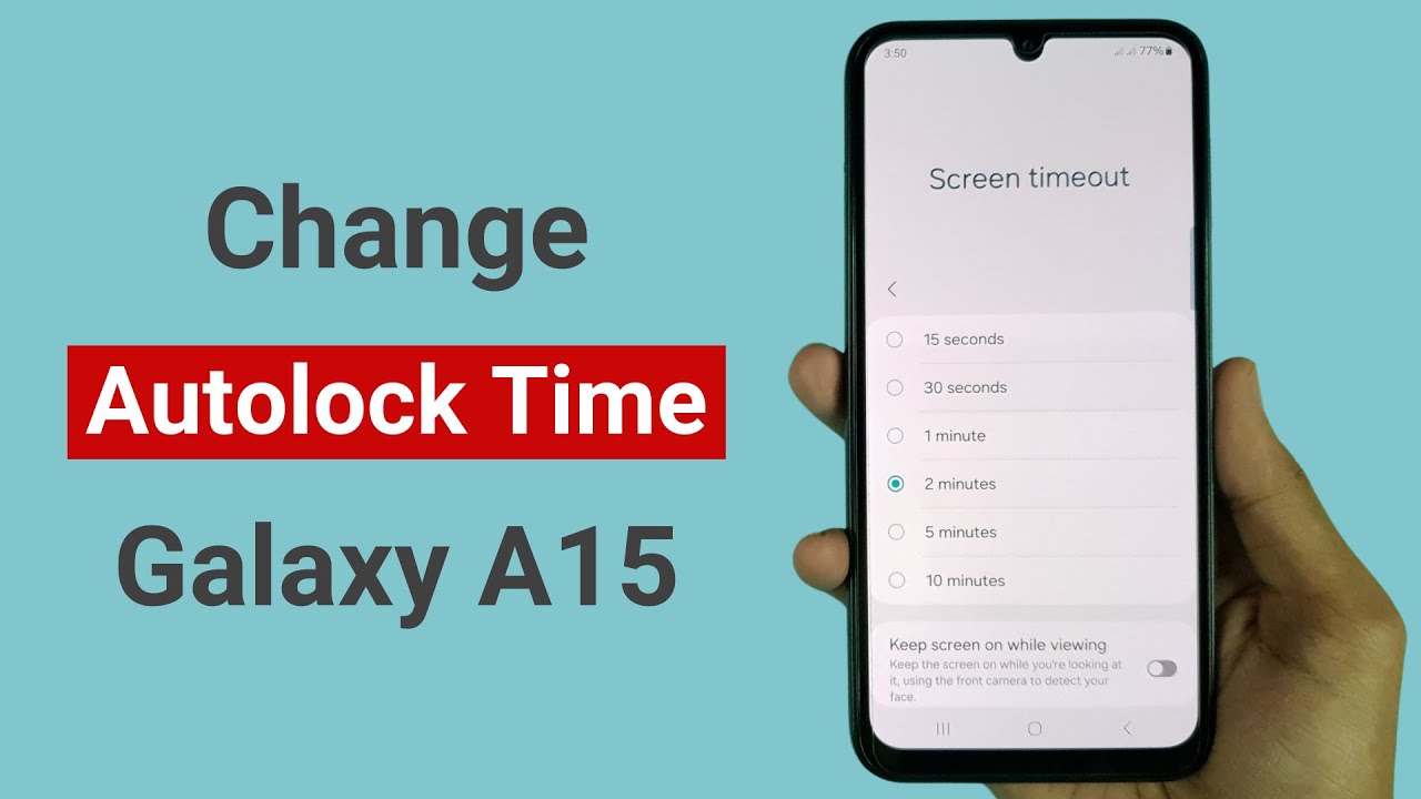 How to Change Screen Timeout Settings in Samsung A15 - YouTube