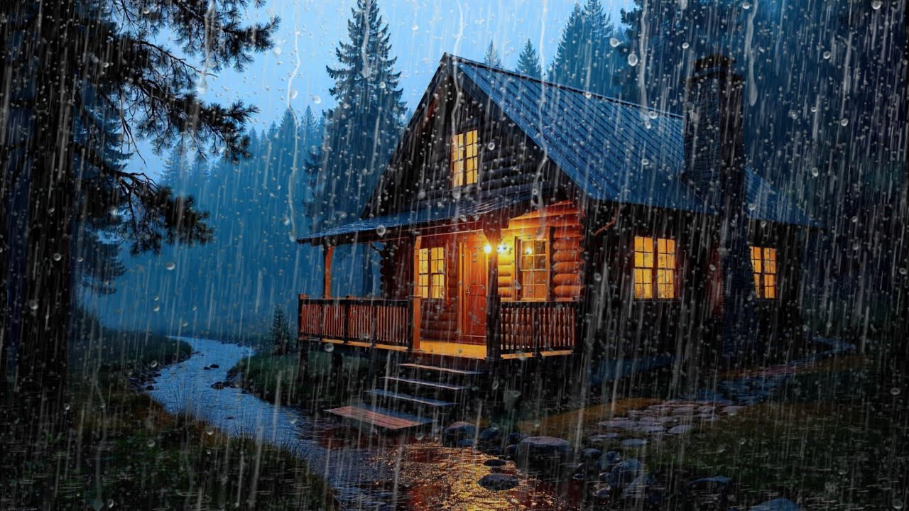 Midnight Rain Ambience – Soft Rainfall & Distant Thunder for Deep ...