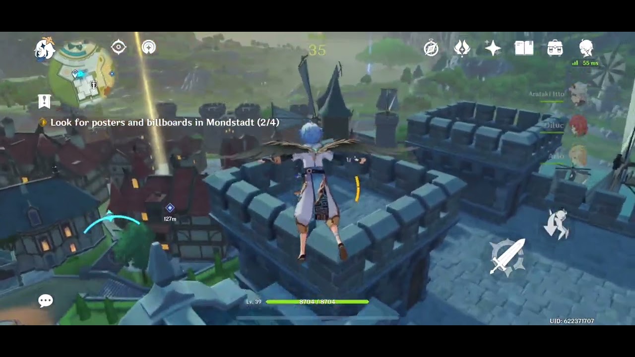 Look for posters and billboards in mondstat quest guide - YouTube