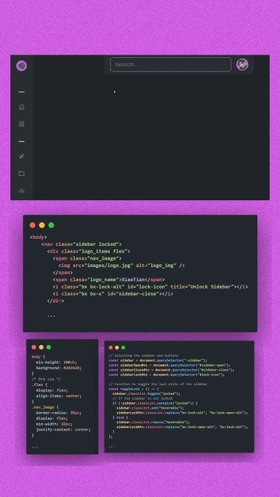 Hoverable Sidebar Menu | HTML CSS JS - YouTube