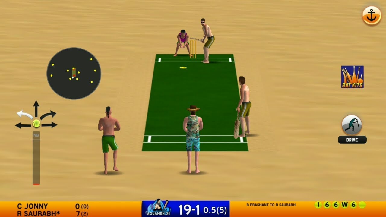 Friends Beach Cricket 2019 :The Real Beach Cricket Game, Gameplay - YouTube