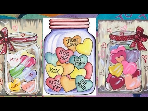 Art Activity For kids | Valentine's Candy Hearts Art Class - YouTube