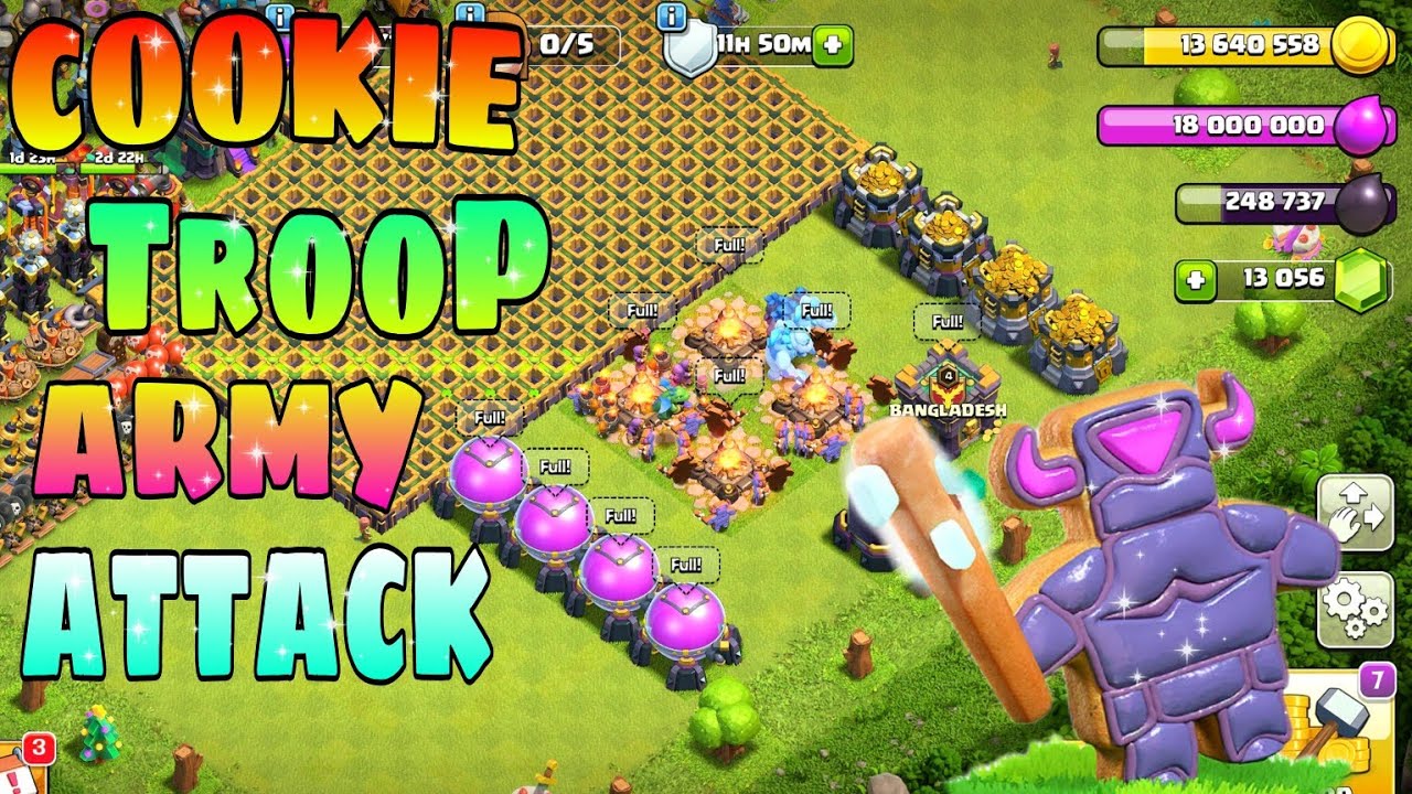 New CookiE Troop Army 🙂 Best Ground Attack 😊 Coc ( বাংলা ) - YouTube
