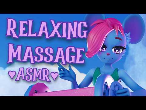 Furry ASMR | Massage RP (Massage Ball, Fizzy Hair Mousse, Ear Massage, Soft Spoken/Whispered) (3DIO)