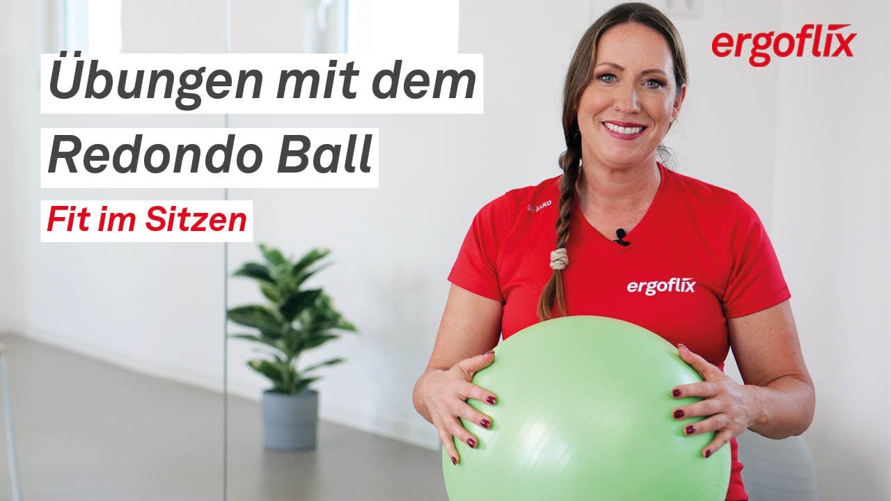 Fit im Sitzen mit Gymnastikball | Übungen mit dem Redondo Ball - YouTube