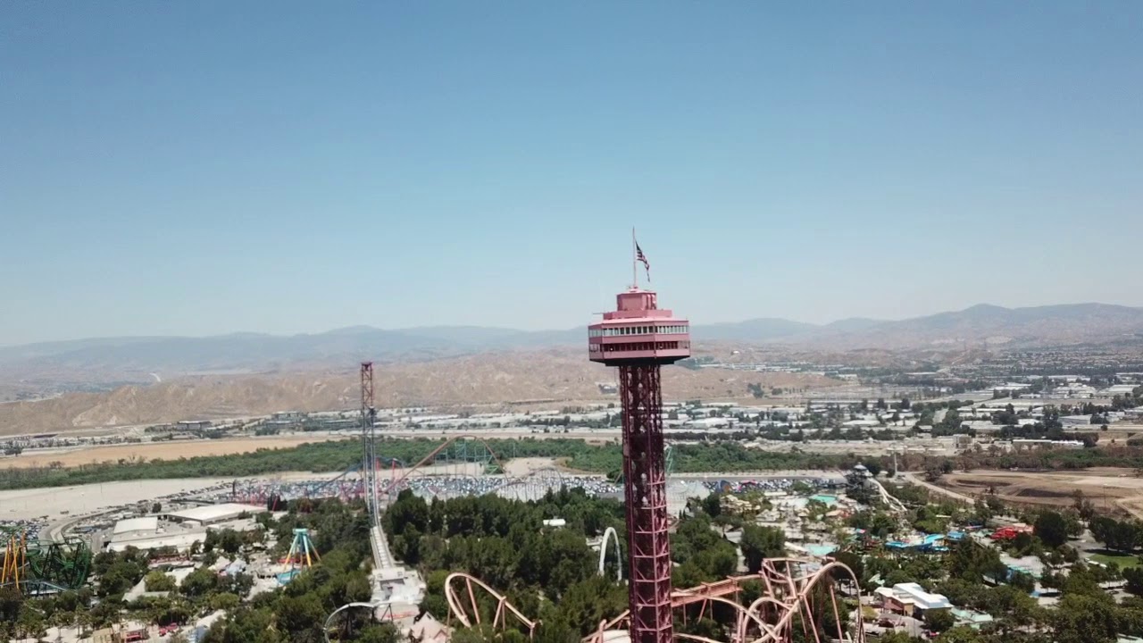 Six Flags Magic Mountain sky tower - YouTube
