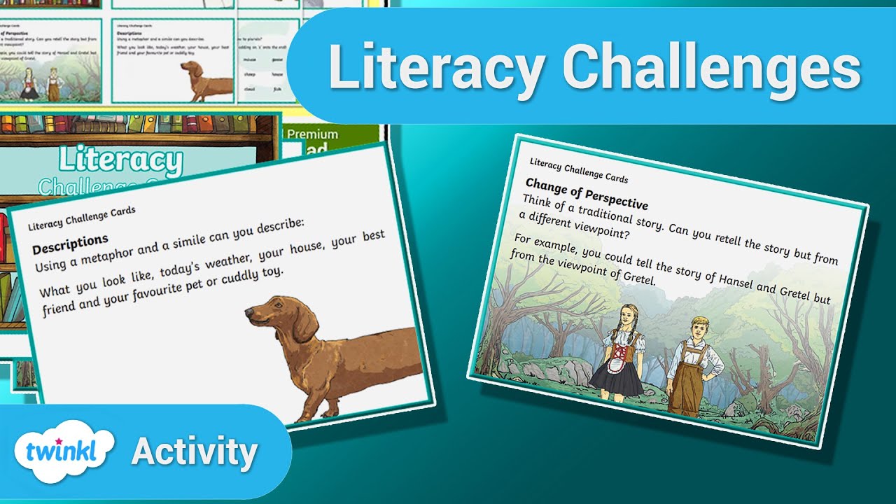 Literacy Challenge Cards for KS2 - YouTube