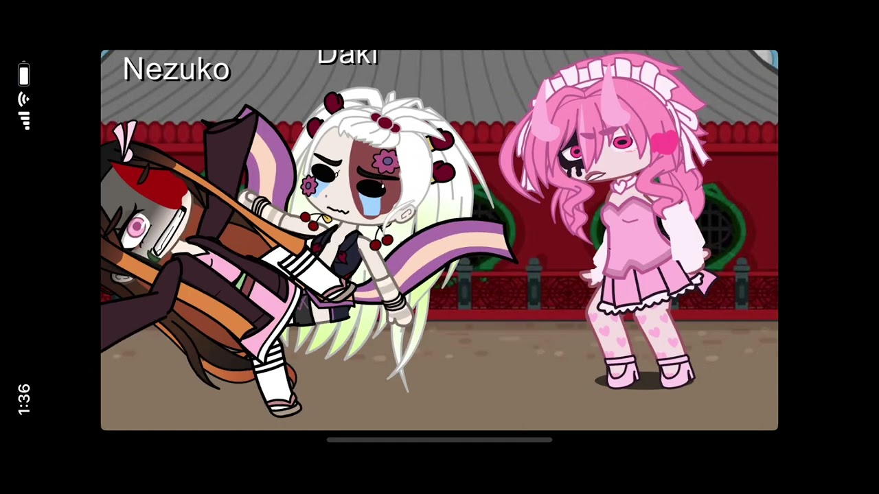 If my demon oc got into the nezuko vs daki fight. - YouTube