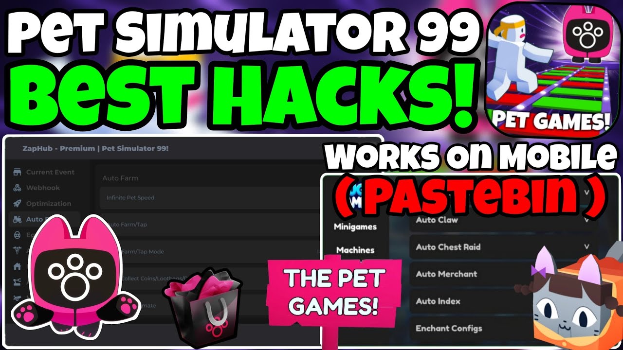 [🎮PET GAMES] BEST Pet Simulator 99 Auto Farm Script Auto Win Pet Games ...