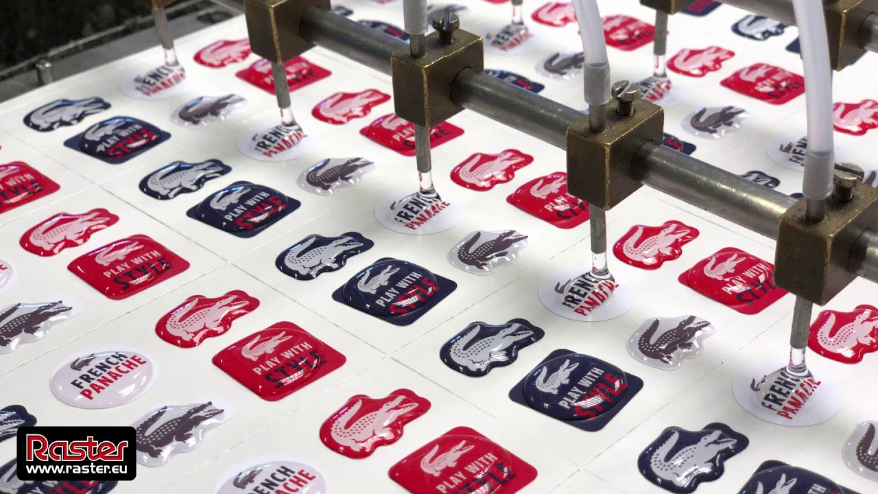 EPOXY STICKERS - manufacturing process - YouTube