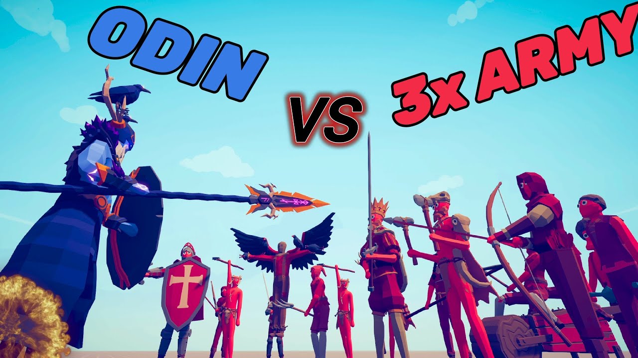 ODIN VS TRIBAL ,FARMER AND KING ARMY .Totally Accurate Battle Simulator ...
