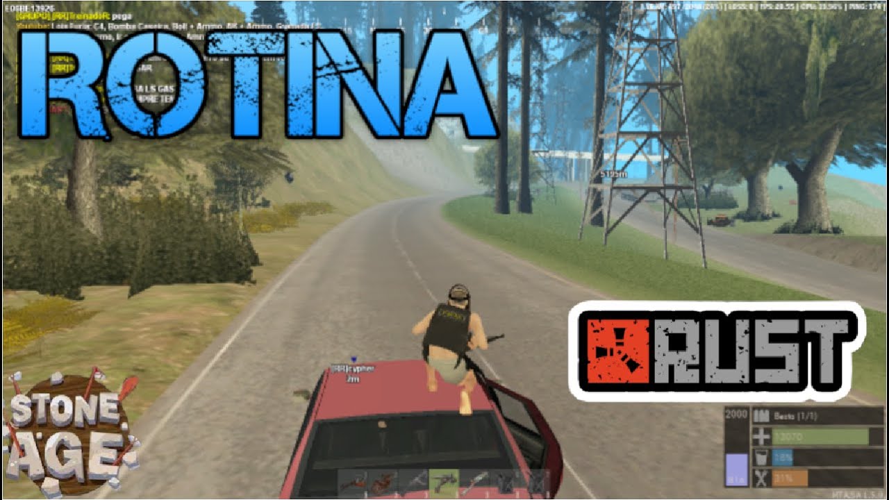 RUST| STONE AGE| MTA 16# ROTINA - YouTube