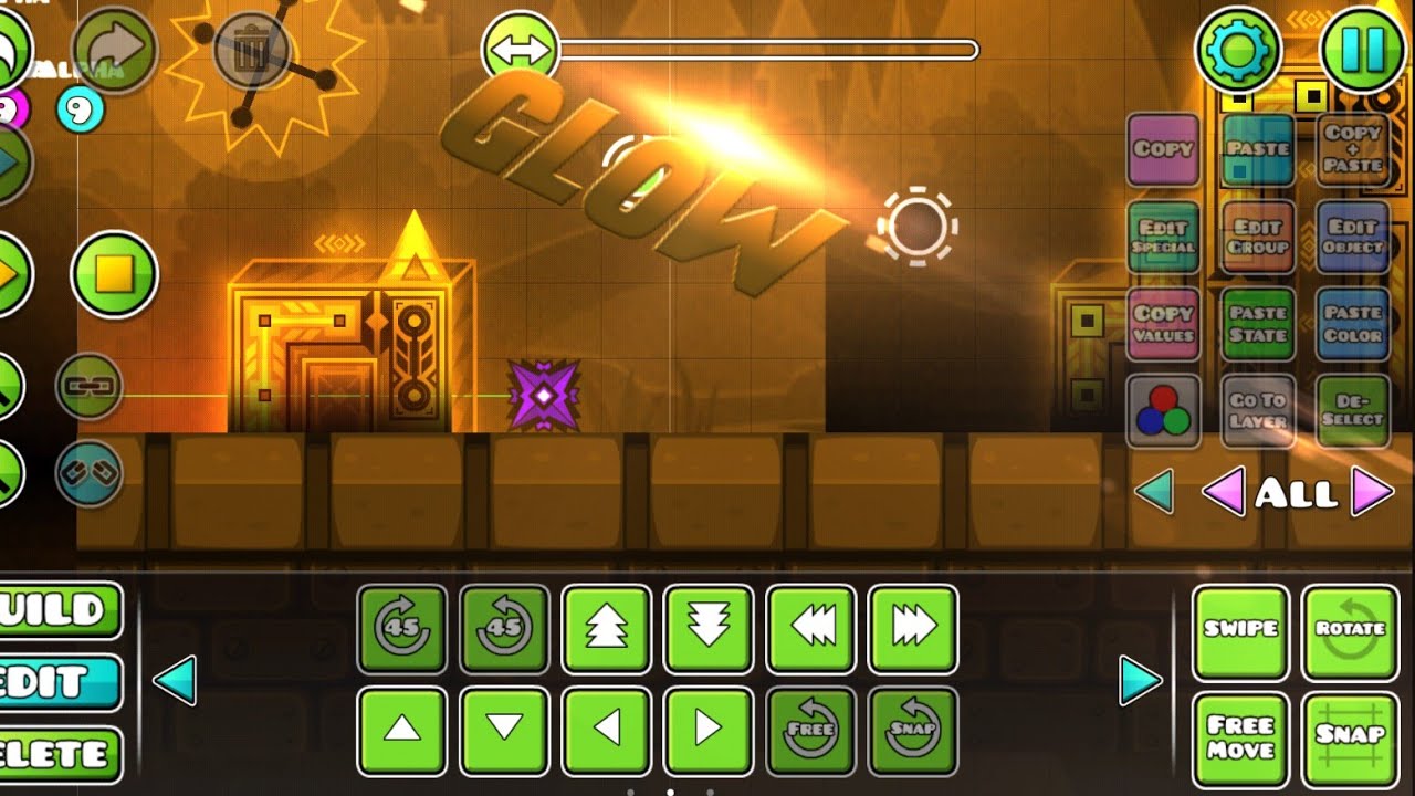 Tutorial deco glow geometry dash 2020 - YouTube