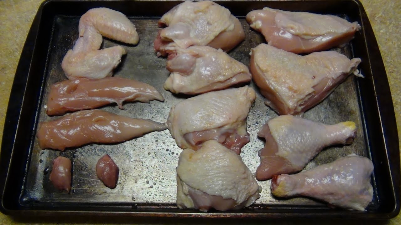 Chicken cuts fabrication. - YouTube