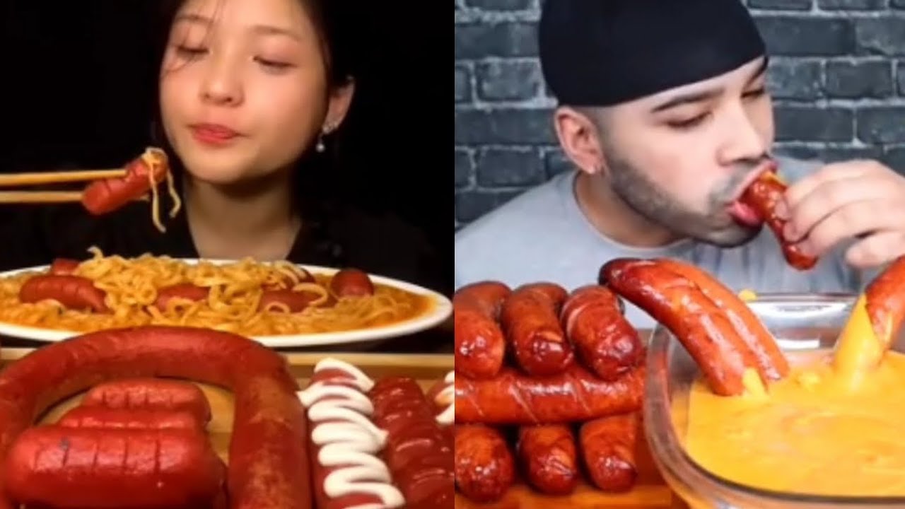 SAUSAGE mukbang asmr | JUICY SAUSAGE COMPILATION | - YouTube