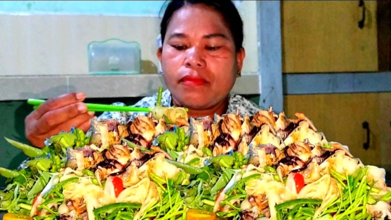 Bok Hong | Papaya with salted crab is very delicious | Eat papaya ...