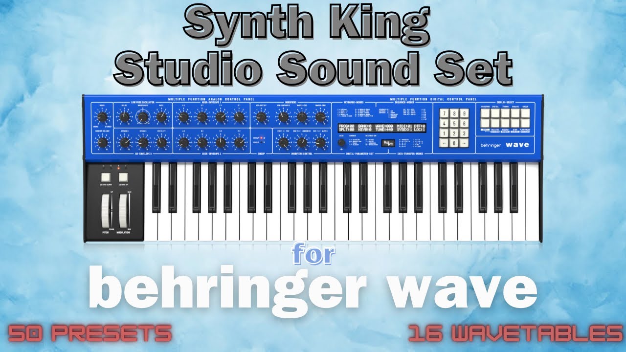 Synth King “Studio Sound Set” for Behringer WAVE - YouTube