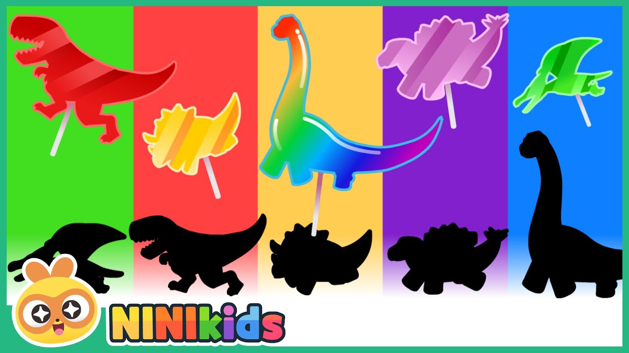 What kind of dinosaur candy is it? | Rainbow-Colored Dino | Coloring ...