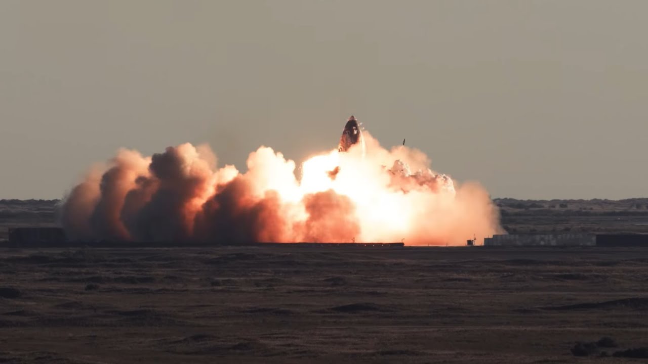 Elon Musk's SpaceX Starship Explodes During Static Fire Test - YouTube