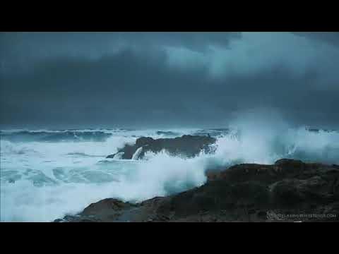 Sleep to Big Ocean Waves Crashing - Stormy White Noise Water Sounds 10 ...