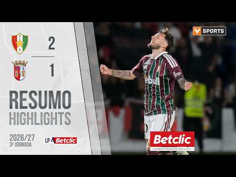 Resumo: Estrela Amadora 2-1 Braga (Liga 26/27 #3)