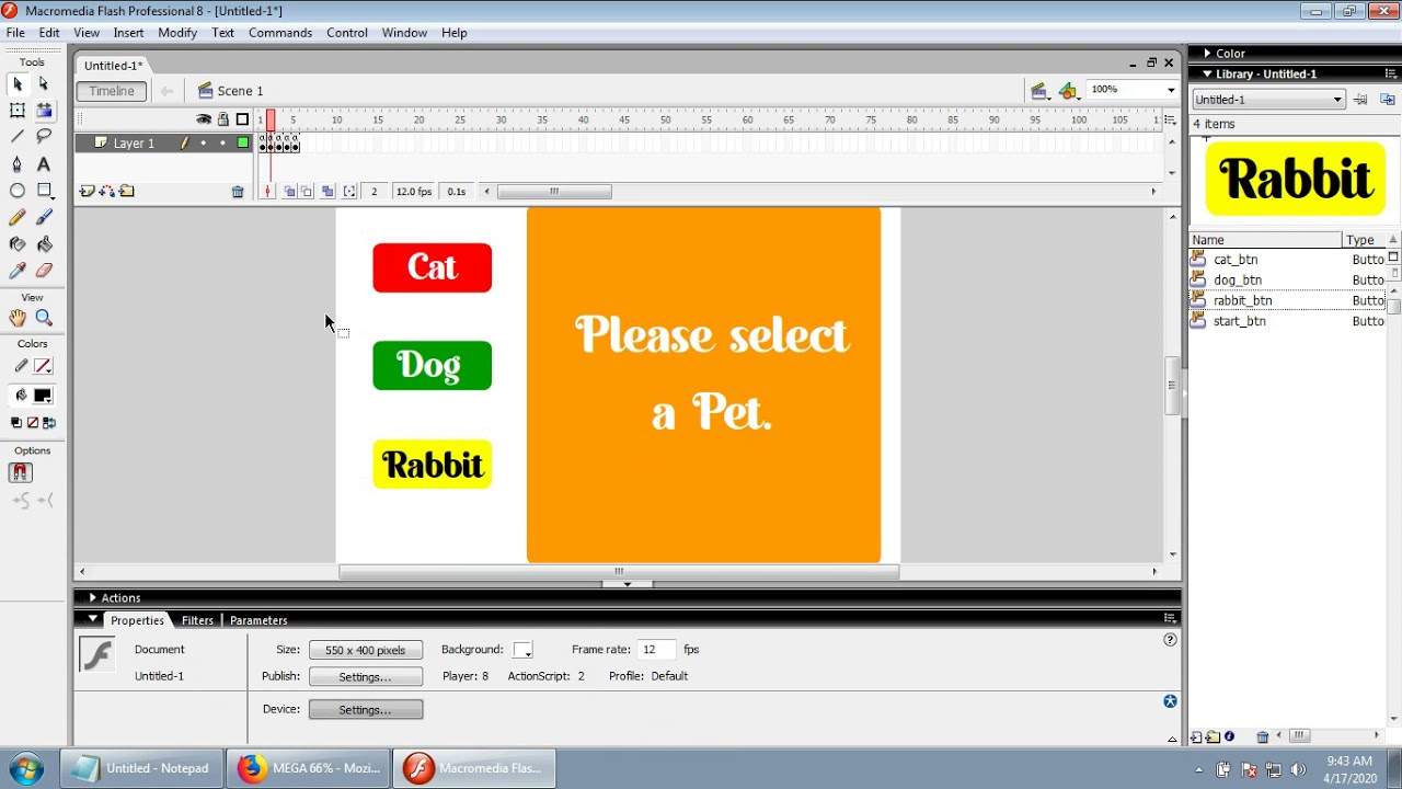 How to make simple slide presentation in Flash - YouTube