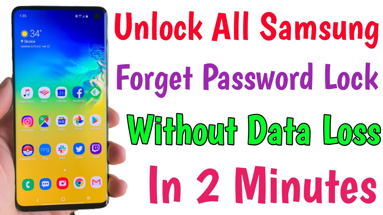 Unlock All Samsung Mobile Forgot Password Without Data Loss In 2 ...