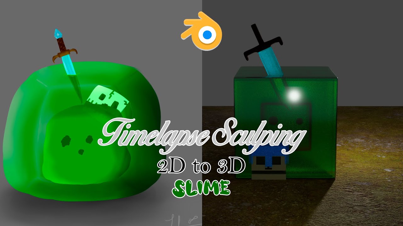 2D to 3D Timelapse Sculping [Slime] - YouTube