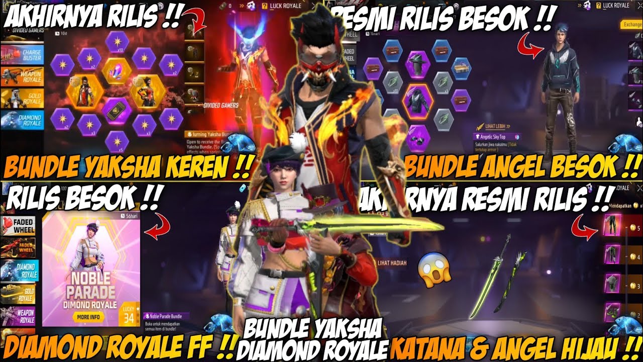 BOCORAN FF !! EVENT TERBARU, KATANA ANGEL HIJAU, CELANA ANGEL, DIAMOND ...