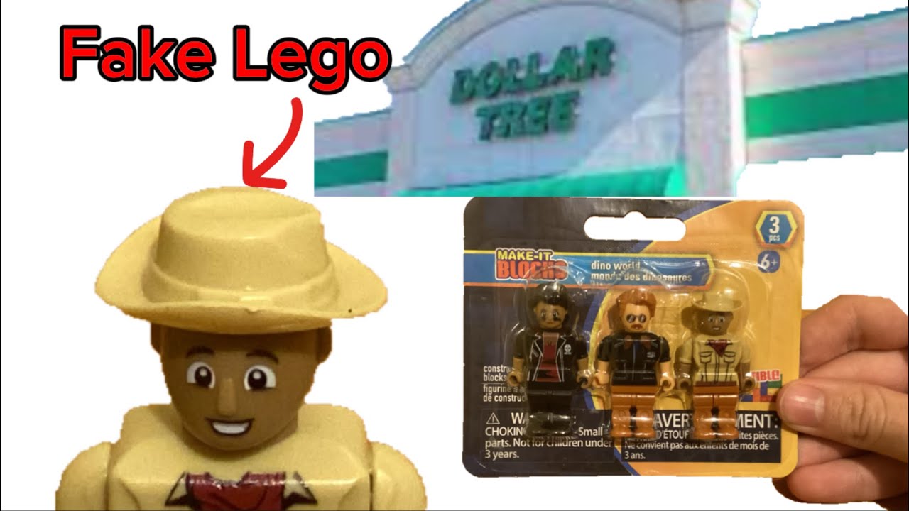 Fake lego minifigures from dollar tree - YouTube
