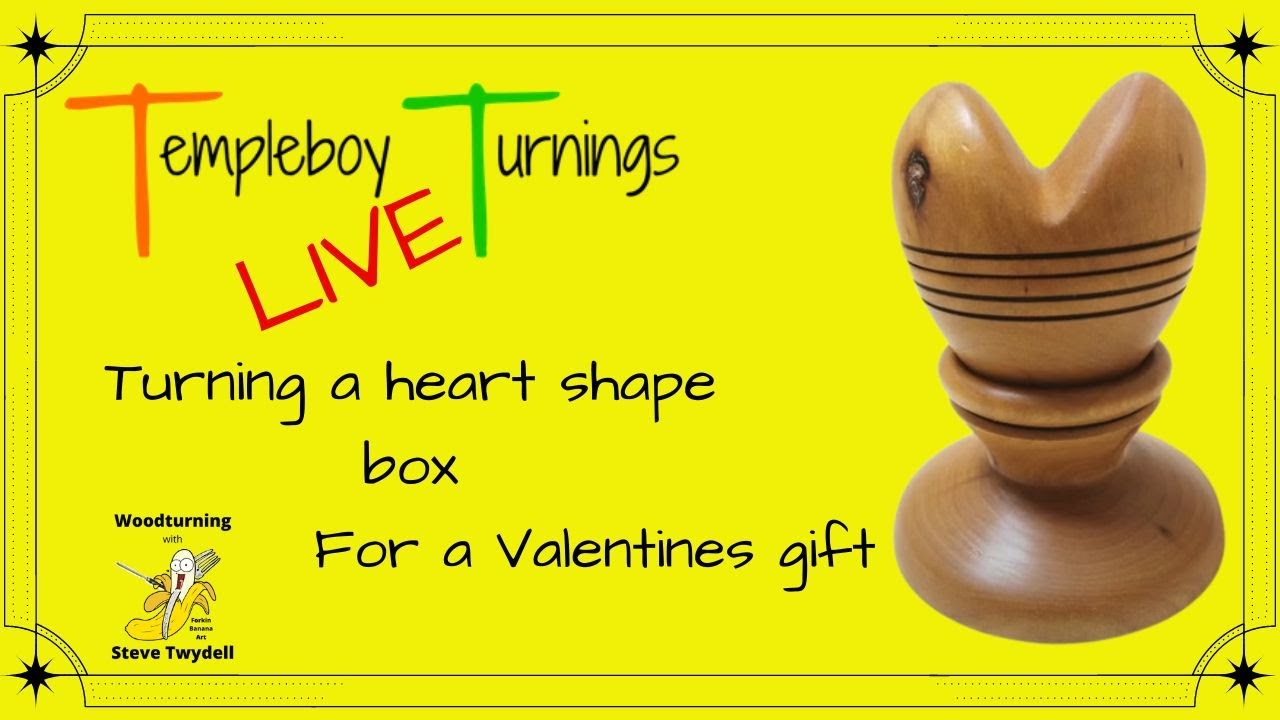 (LIVE) Woodturning a heart shape box !! - YouTube