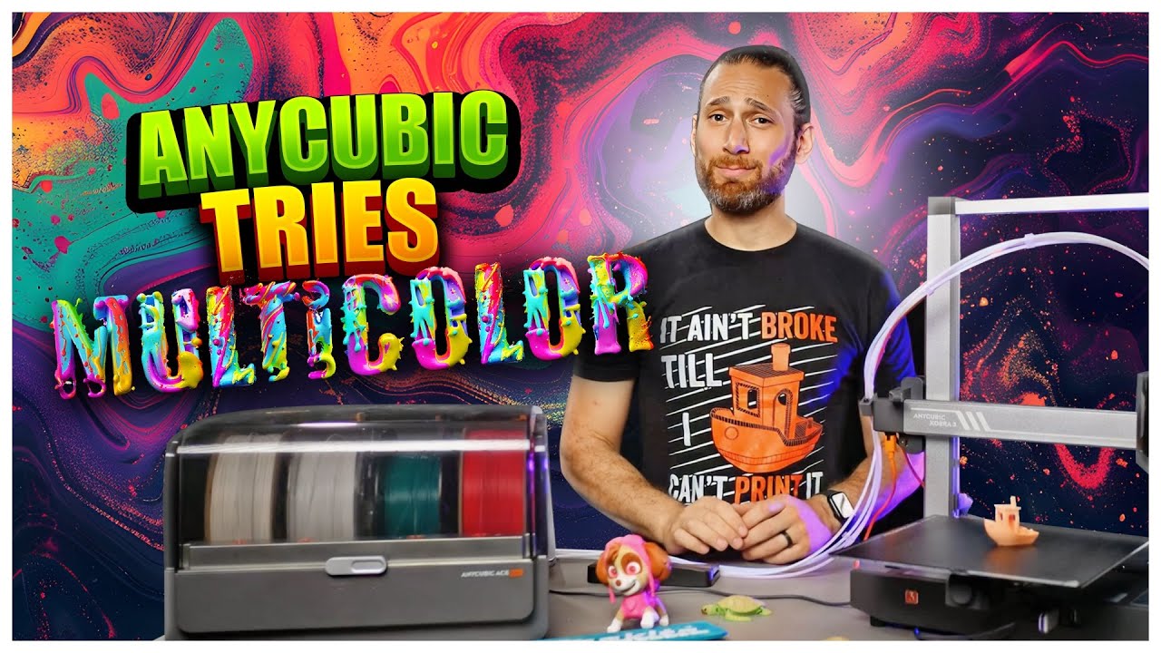 AnyCubic Tries Multicolor: The AnyCubic Kobra 3 Combo - YouTube