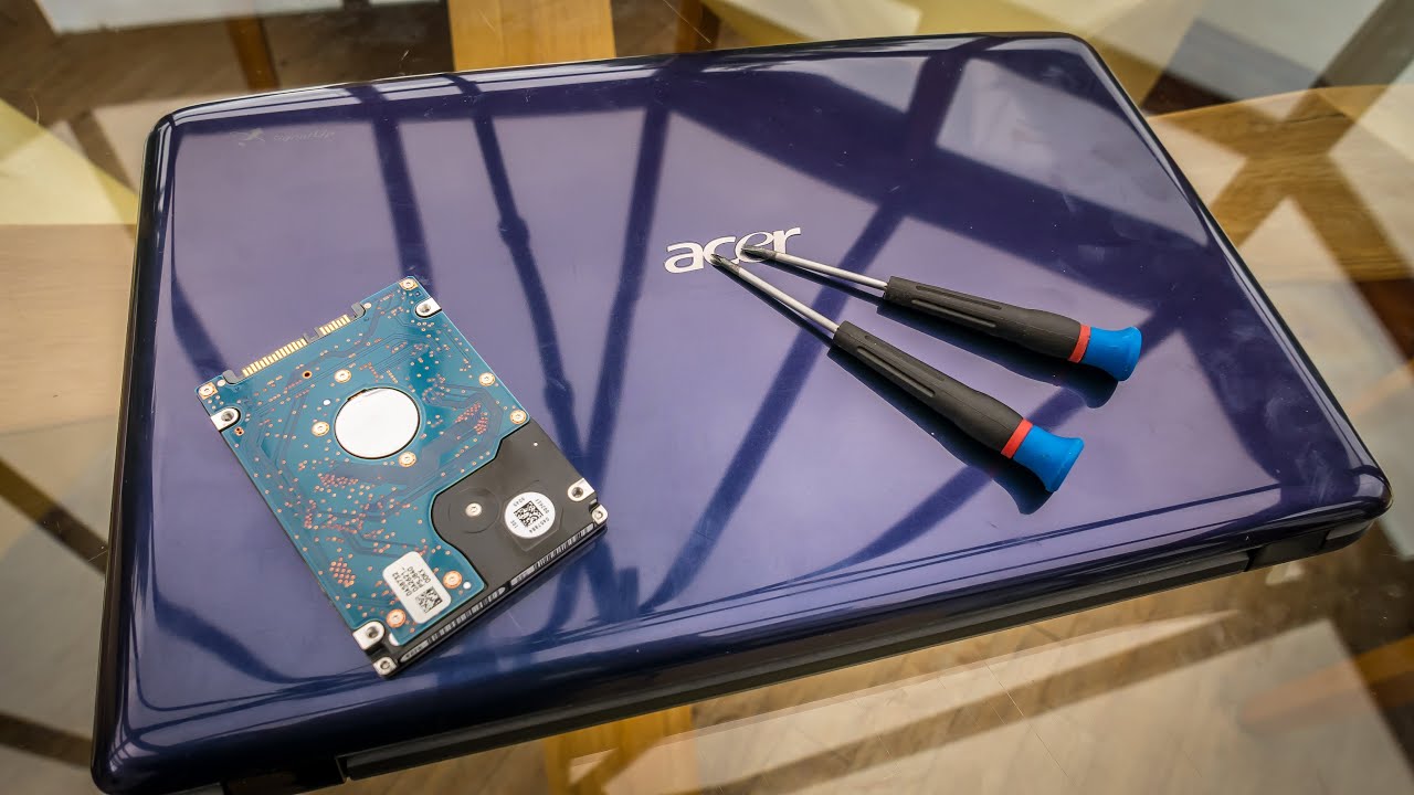 Acer Aspire 5738 laptop - Hard drive replacement (4K) - YouTube