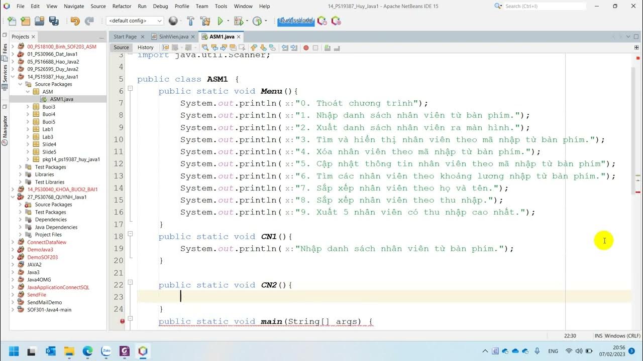#MOB1014 #Java1 Hướng Dẫn Assignment P1 - YouTube