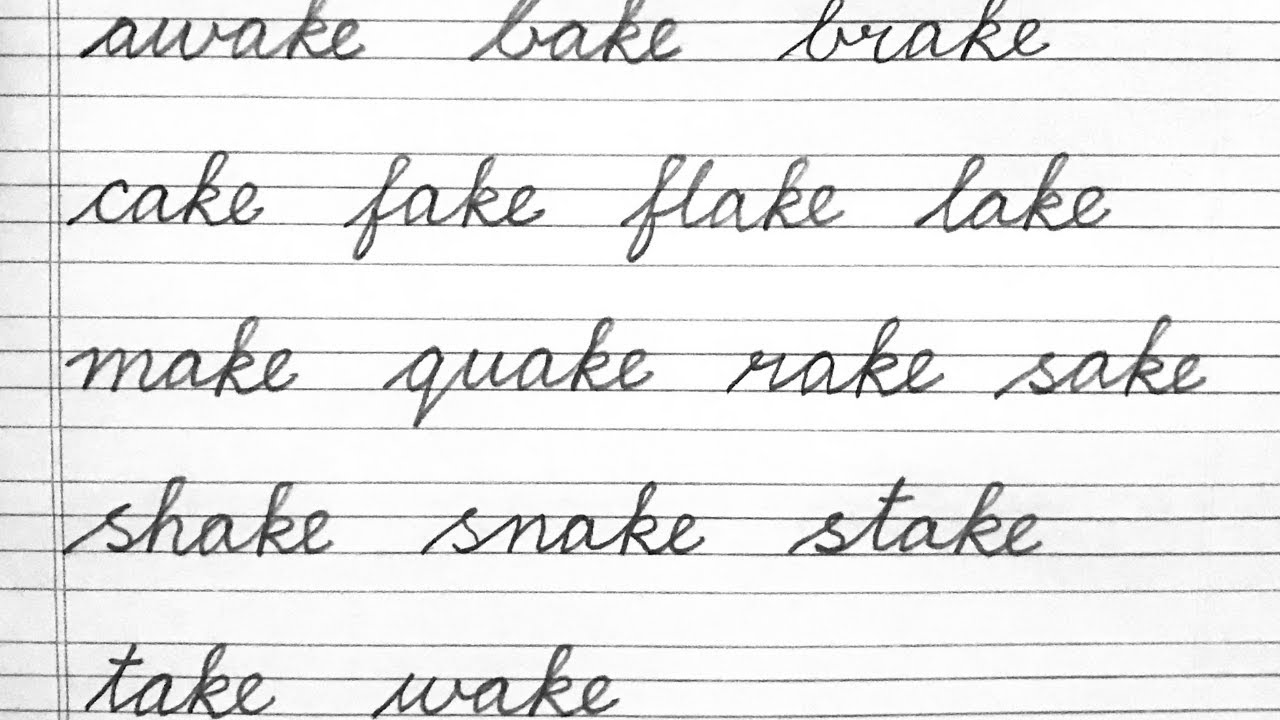 Cursive writing | word families | how to write cursive letters ...