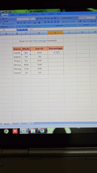 How to calculate percentage formula #excel #excelformula #exceltips # ...