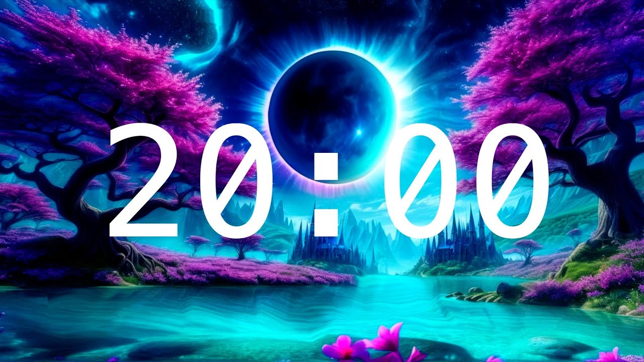20 Minute Countdown Timer with Alarm | Total Solar Eclipse in Another ...