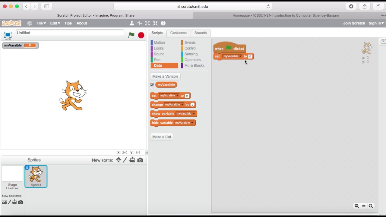 Set Variable To Scratch Data Block Orange - YouTube