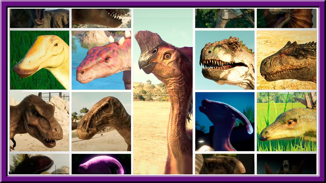 ALL dinosaur VARIANTS and SKINS from all DLCs - MAX EGG INTRODUCTION ...
