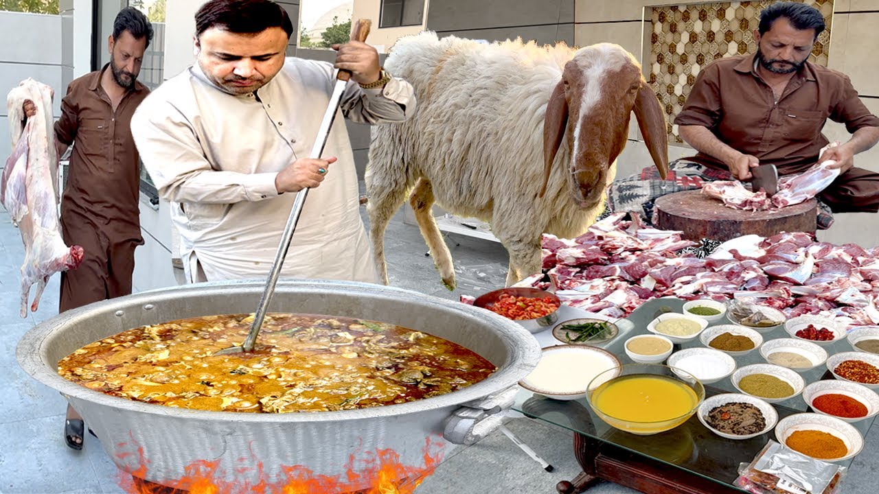 FULL GOAT MUTTON GRAVY & MUTTON YAKHNI PULAO | TRADITIONAL MUTTON GRAVY ...